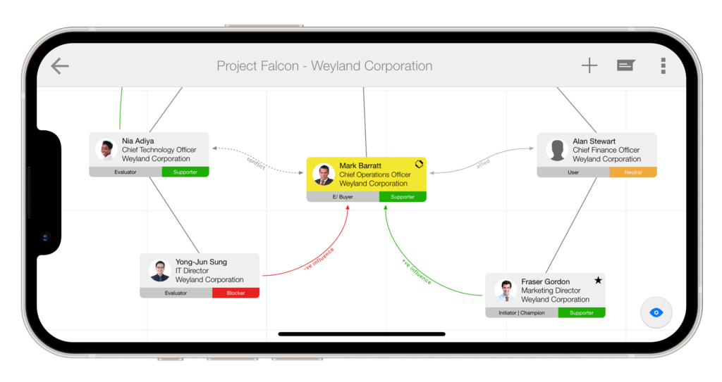 Relationship mapping for account managers